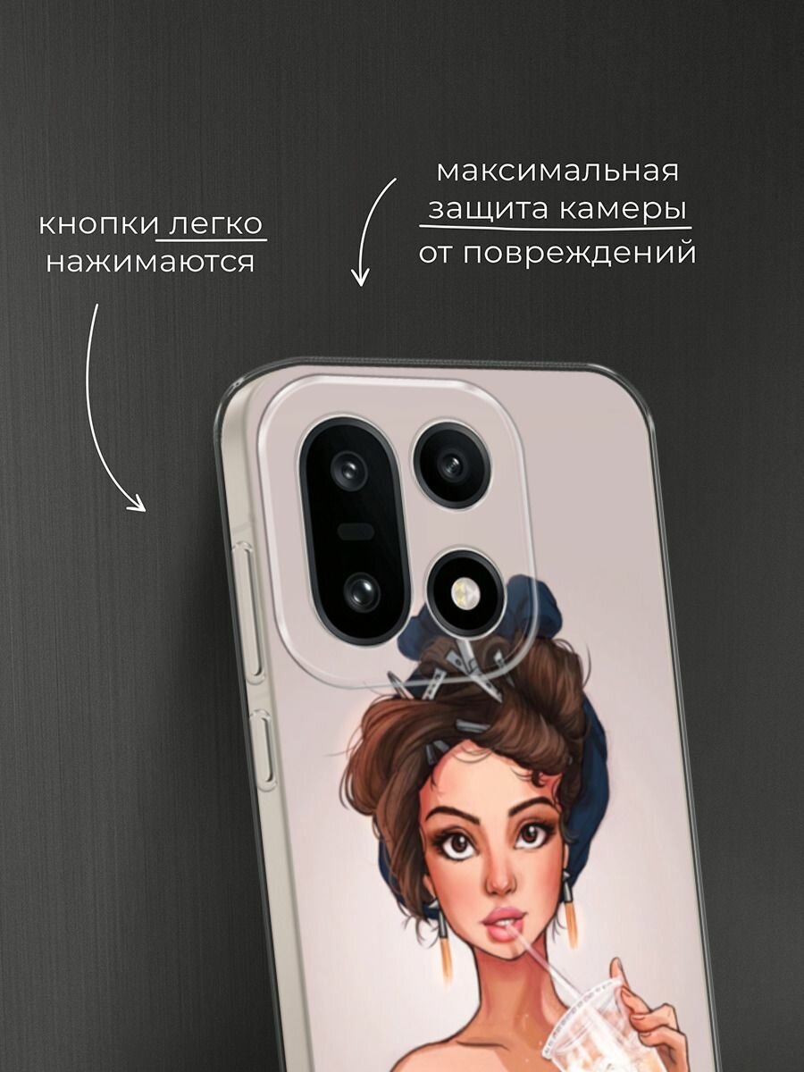 Чехол на OnePlus 15 / Ван Плас 15 с принтом Девушка с фраппе — фото 1
