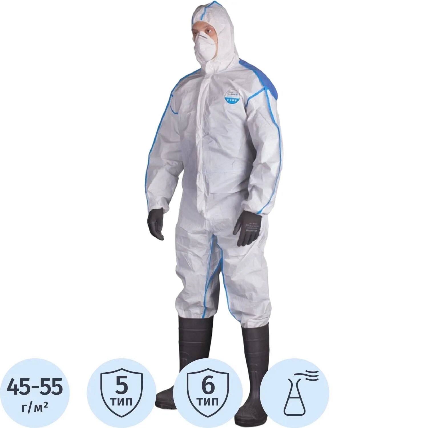 Комбинезон одноразовый защит с кап MicroMAX NS CoolSuit бел р XXL (EMNC428)