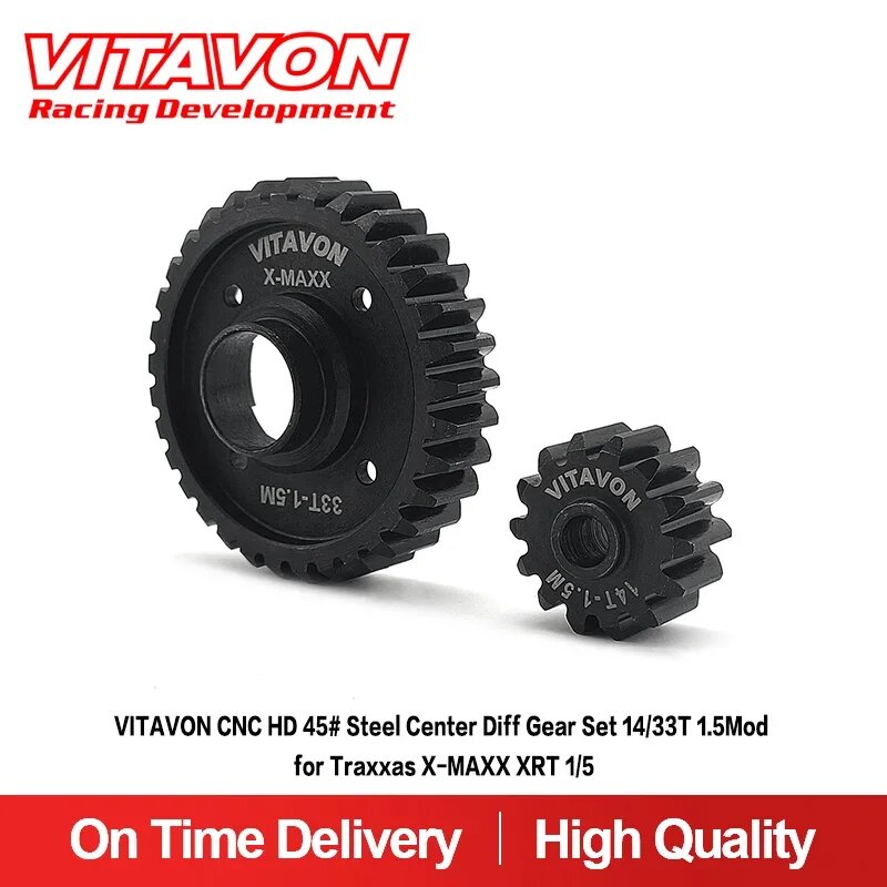 VITAVON Стальной центральный дифференциал 14/33T 1.5Mod для Traxxas X-MAXX XRT 1/5