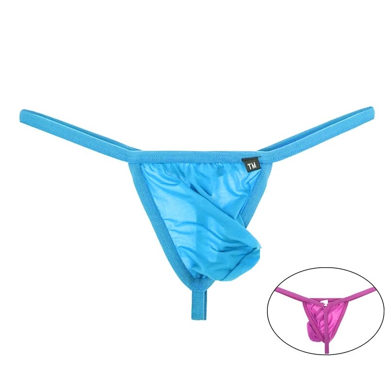 Мужские стринги из нейлона Sissy Bikini Синий, L, небесно-голубой