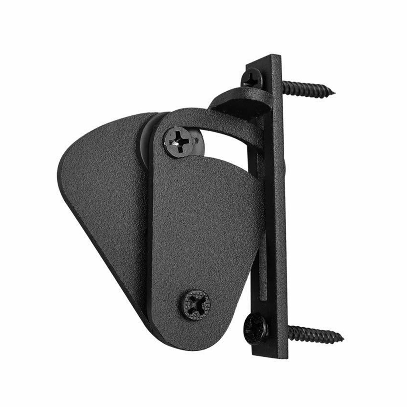 Barn Door Latch Black Frosted Carbon Steel Glossy Decorative Practical Sliding for Indoor