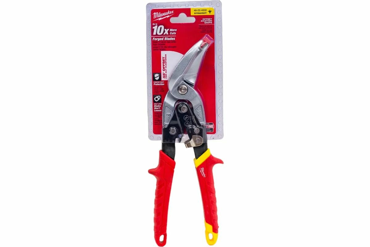 Ножницы по металлу Milwaukee 45 градусов, прямой рез NEW 48224532