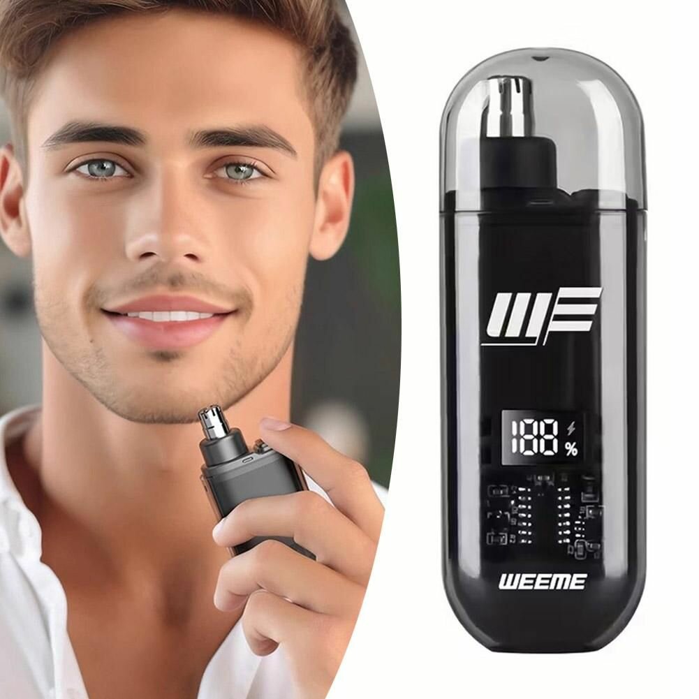 Триммер для волос в носу, Цифровой дисплей, С USB-кабелем и щеточкой для чистки
