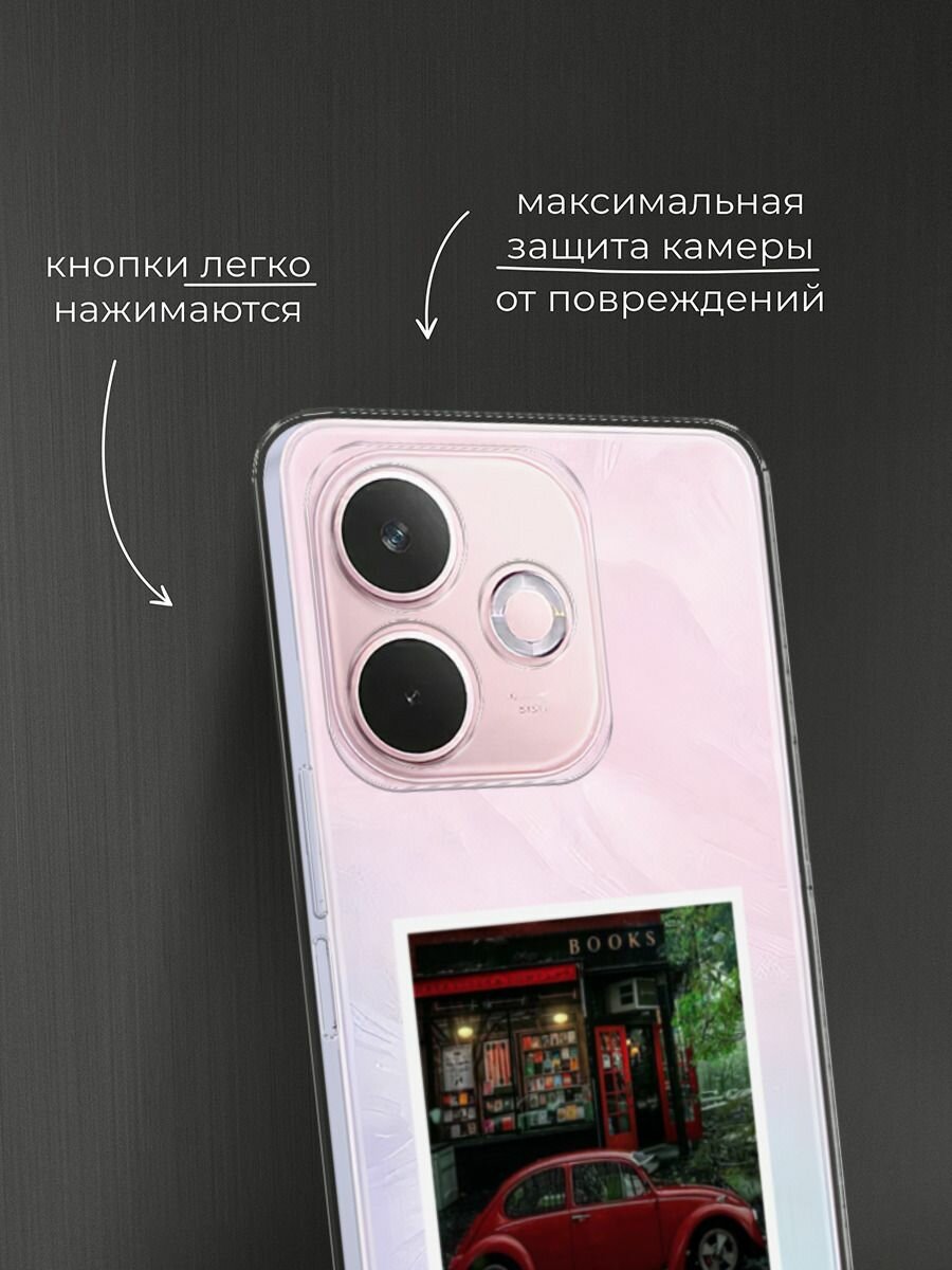 Чехол на Oppo A5 Pro / Оппо А5 Про с принтом Осенний палароид красный — фото 1