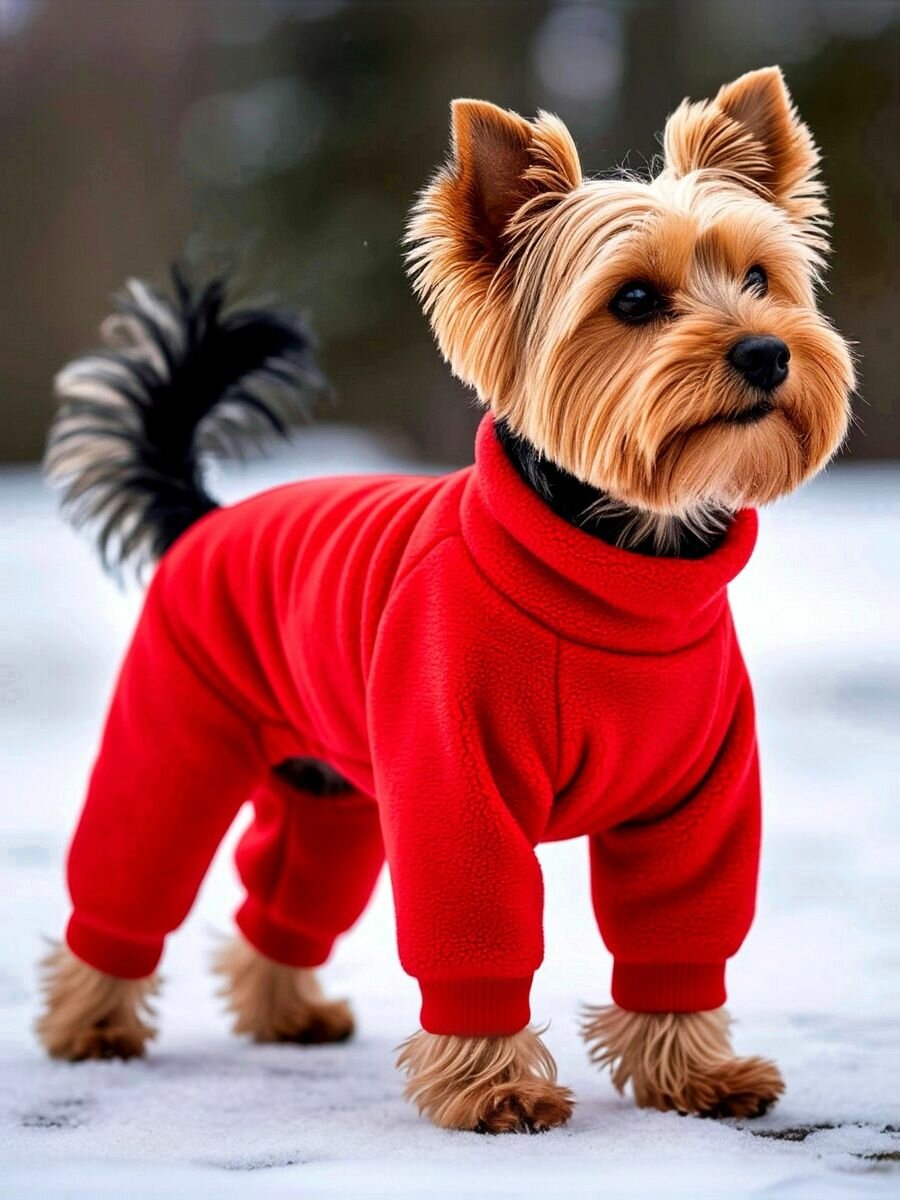 Комбинезон флисовый одежда для собак мелких пород демисезонный