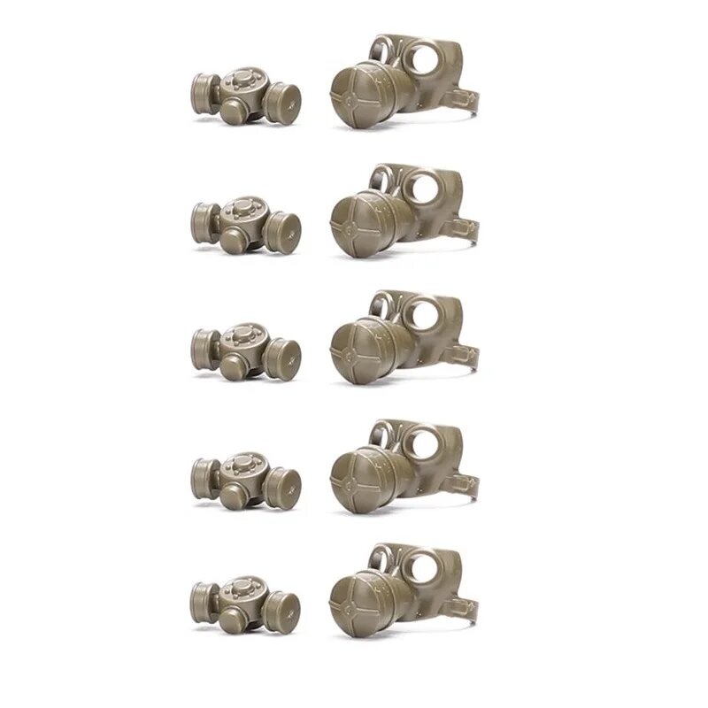 Мини фигурки спецназа, бежевые, Gas Mask 04