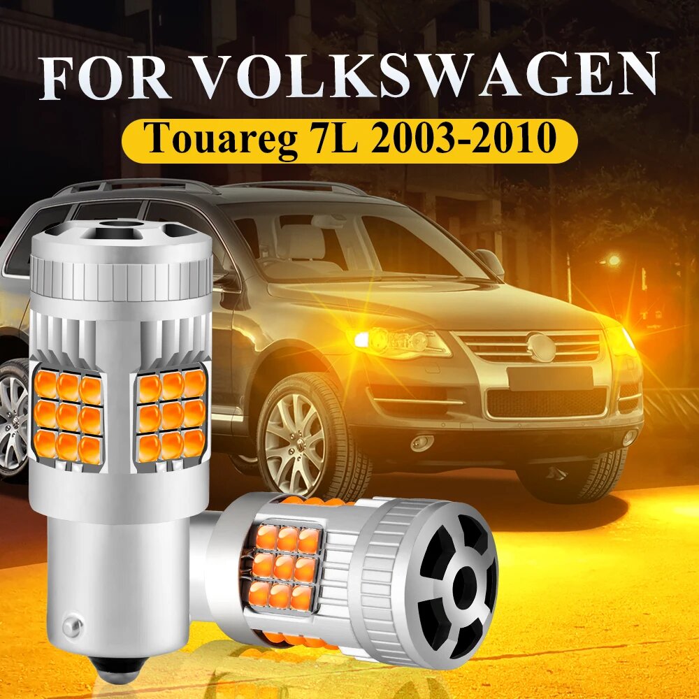 Светодиодная лампа указателя поворота VW Touareg 7L 2003-2010, янтарный, 2 шт.