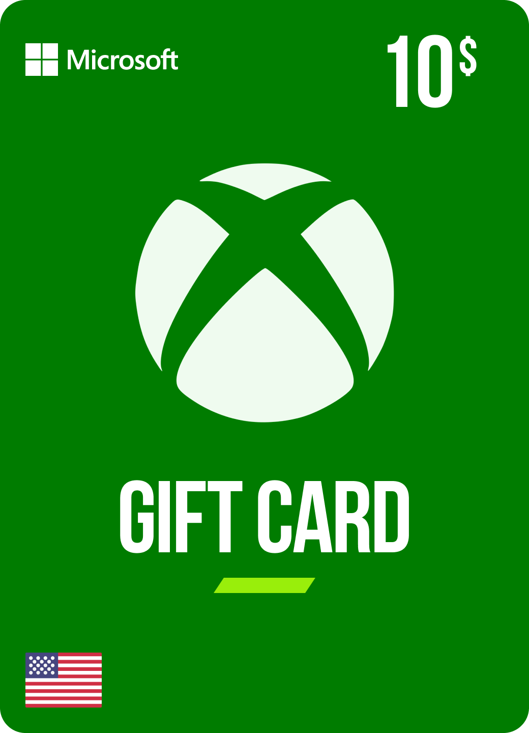 Пополнение счета Xbox, 10 USD, США | Цифровой код, подарочная карта | Xbox Gift Card USA
