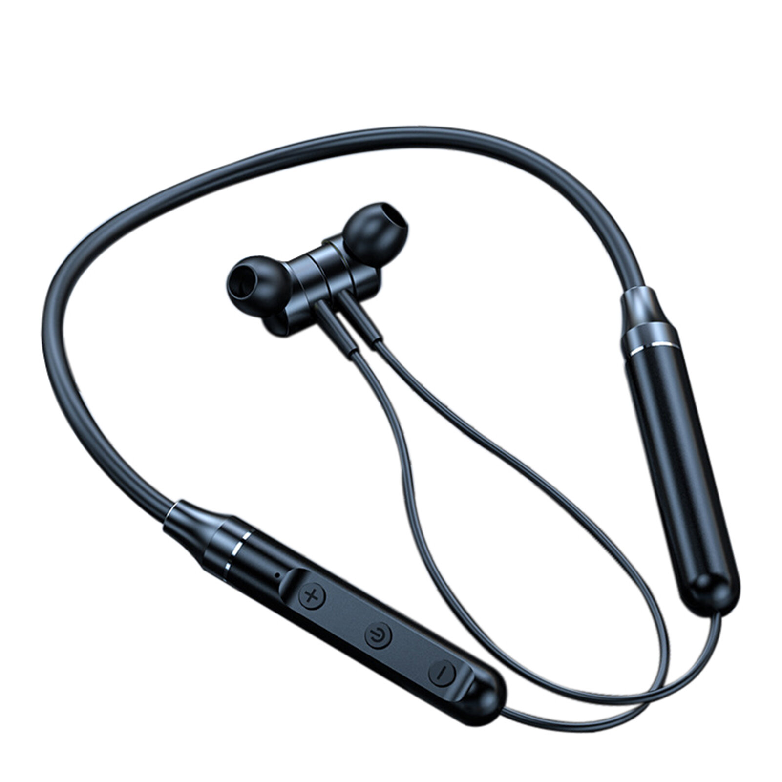Накладные беспроводные наушники Neckband BT5.1, вкладыши в ухо, черный/зеленый/красный, вес 70 г, емкость батареи 150 мАч, время воспроизведения 13-15 ч, время зарядки ≈50 мин, разъем Micro, диапазон частот 2.4ГГц-2.480ГГц, чувствительность приема