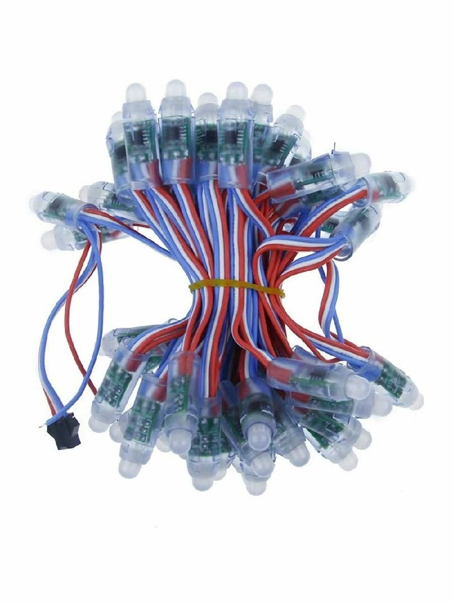 50 шт. 4M DC5V WS2811 полноцветный светодиодный пиксельный световой модуль 12 мм 15 см