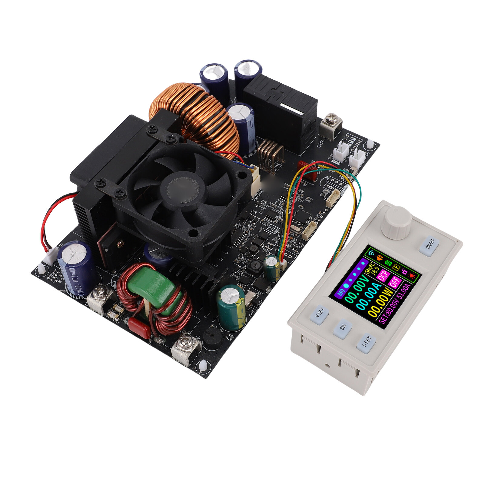 Регулируемый регулятор напряжения DC12-90V, вход DC0-80V, выход 0-50A, 4000 Вт, 1,8-дюймовый экран, регулятор тока с переменным напряжением