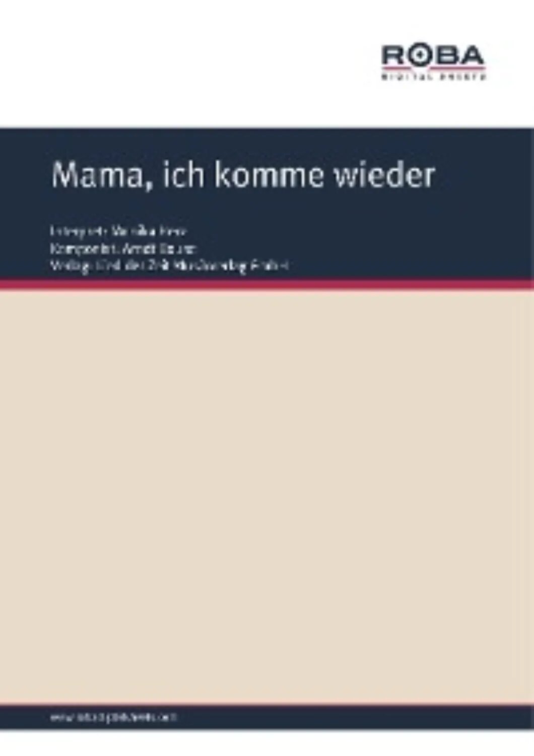 Mama, ich komme wieder [Цифровая книга]