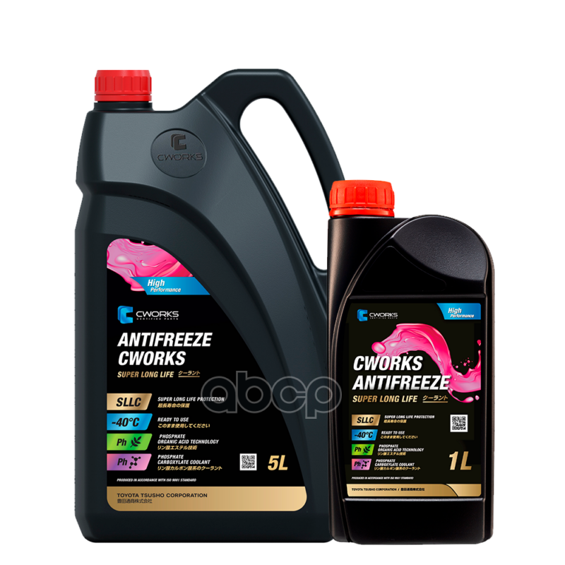 Антифриз 6л - акция 5л + 1л. готовый розовый, Super Long Life, D3306, JIS K 2234, JASO M325 CWORKS арт. A410R1005A