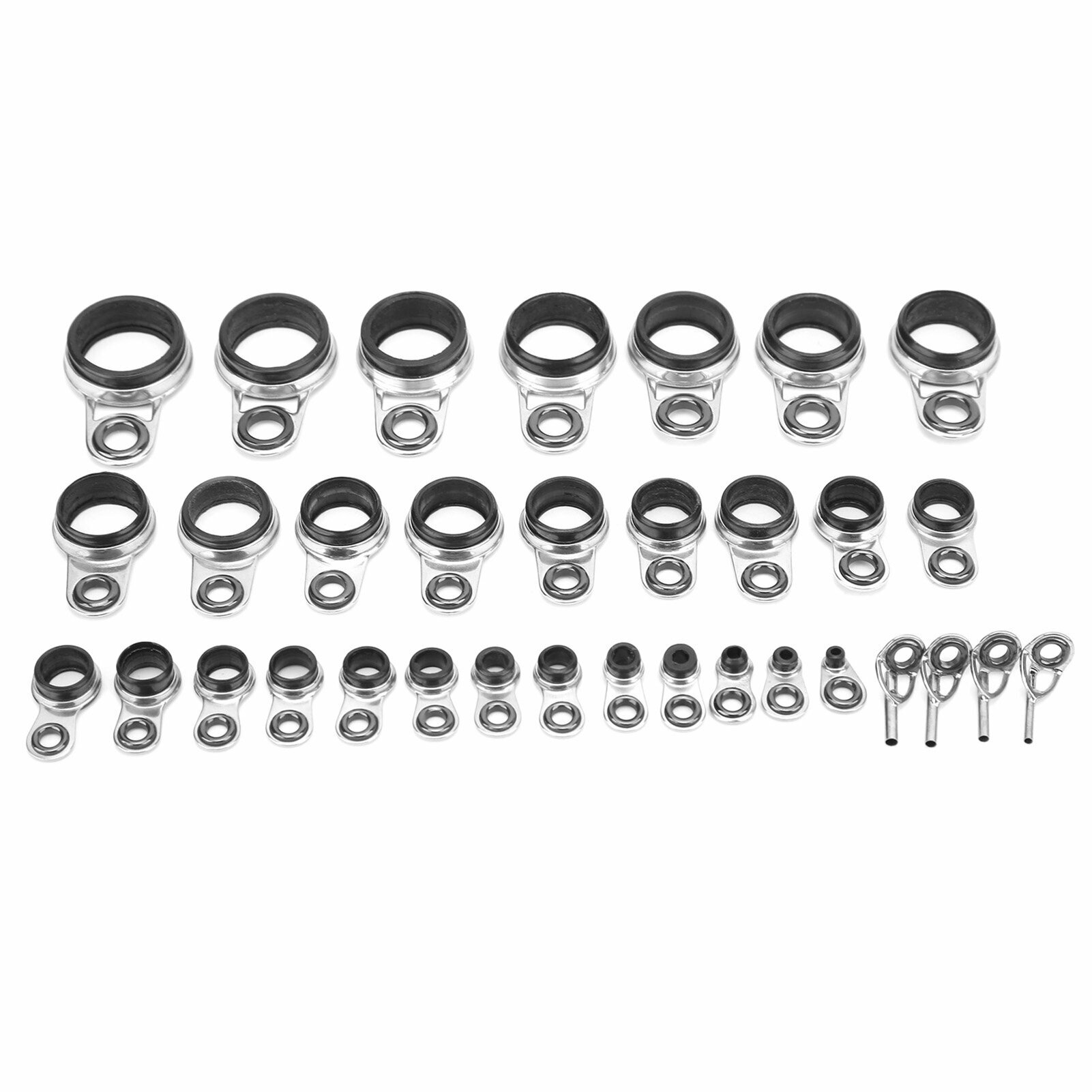 33 предмета для ремонта удочек, кольца направляющие для рыболовных удилищ и линии, комплект для сборки и восстановления