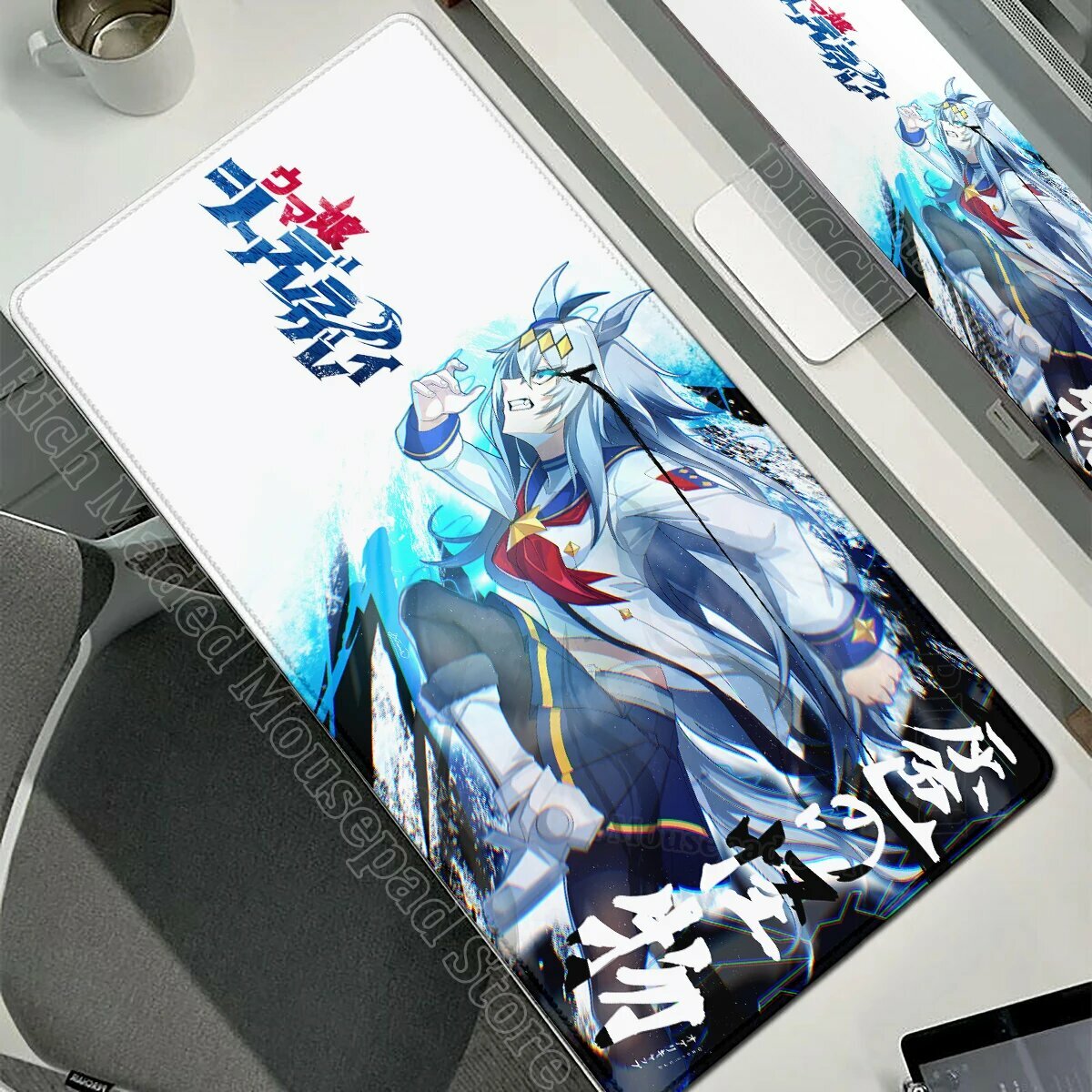 Umamusume коврик для мыши HD печать геймерский компьютерный замок край нескользящий коврик для мыши с крышкой Oguri XXL аксессуары для игрового стола для ПК расширенный коврик