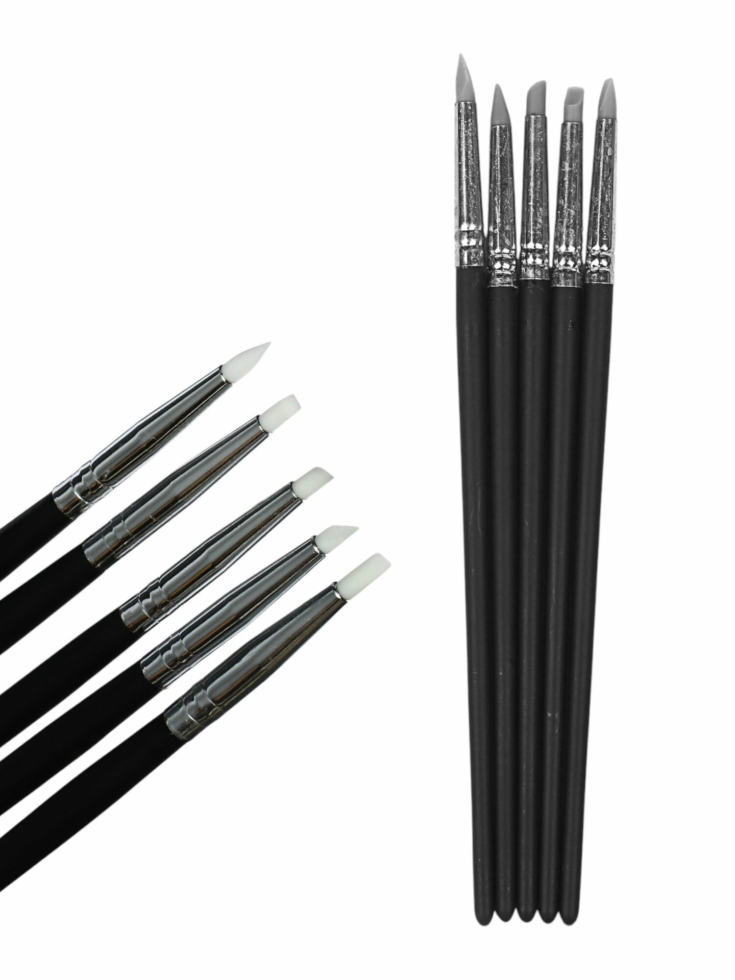 Набор кистей латекс 5 штук, маленькие, размер ручки кисти: средняя