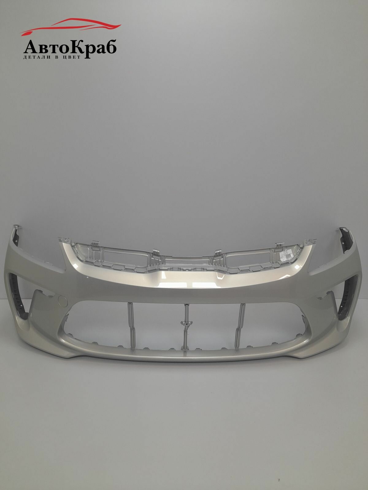 Бампер передний в цвет для Киа Рио 4 2017 - 2020 г. W4Y - светло бежевый