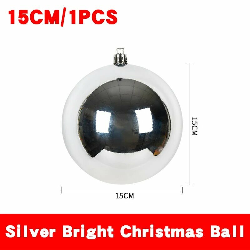 Рождественские шары серебряные 2 шт. Bright (15cm-1pcs)