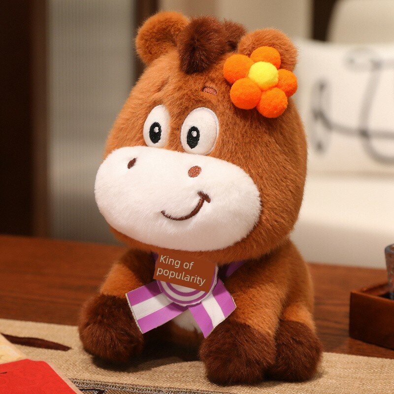 Мягкая игрушка-лошадка, милая кукла 2025 года, талисман Года Лошади, подарок для девочки на Новый год и день рождения