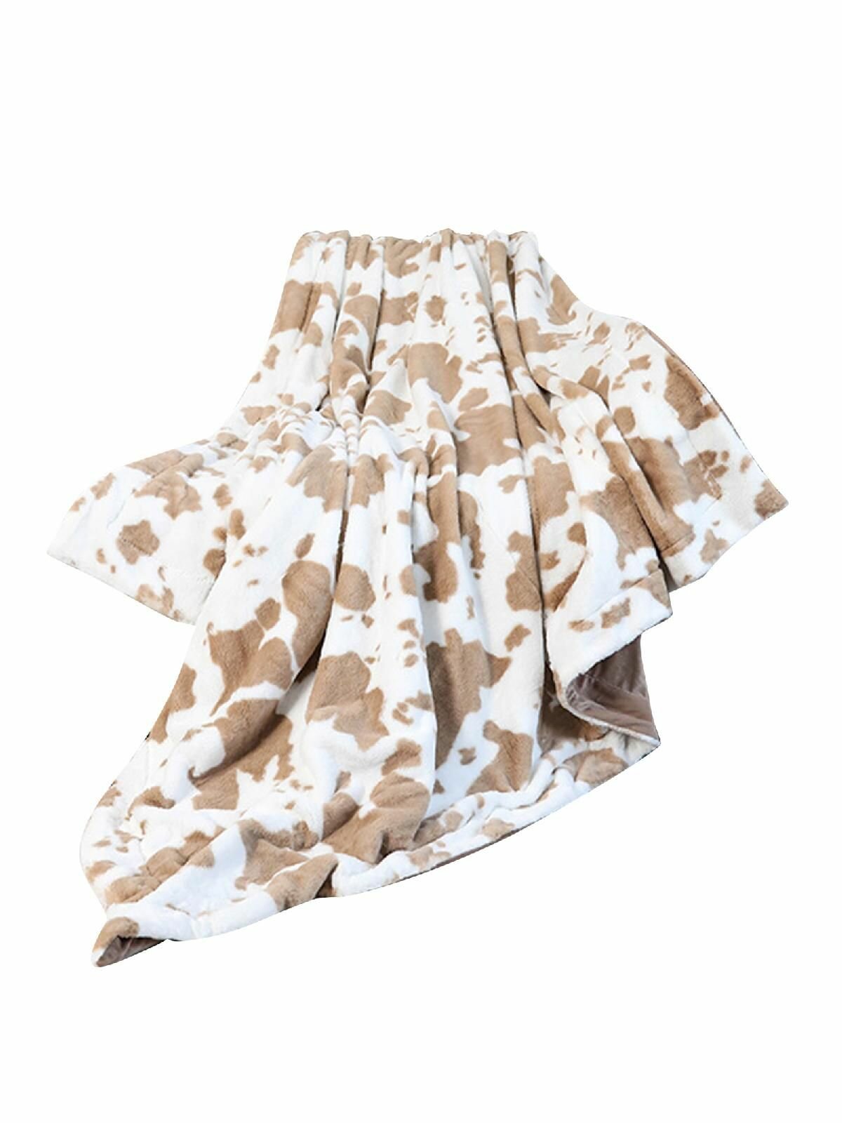 Пледы и покрывала, Объемное плюшевое одеяло подходит для диванов и кроватей -из воловьей кожи цвета хаки-160*200 см