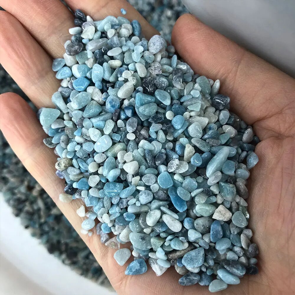 Миниатюрные Кристаллы-шарики Из Натурального Апатита И Аквамарина, Синие, Для Фэн-шуй, Декора Дома, Аквариума, Рукоделия, Мин.