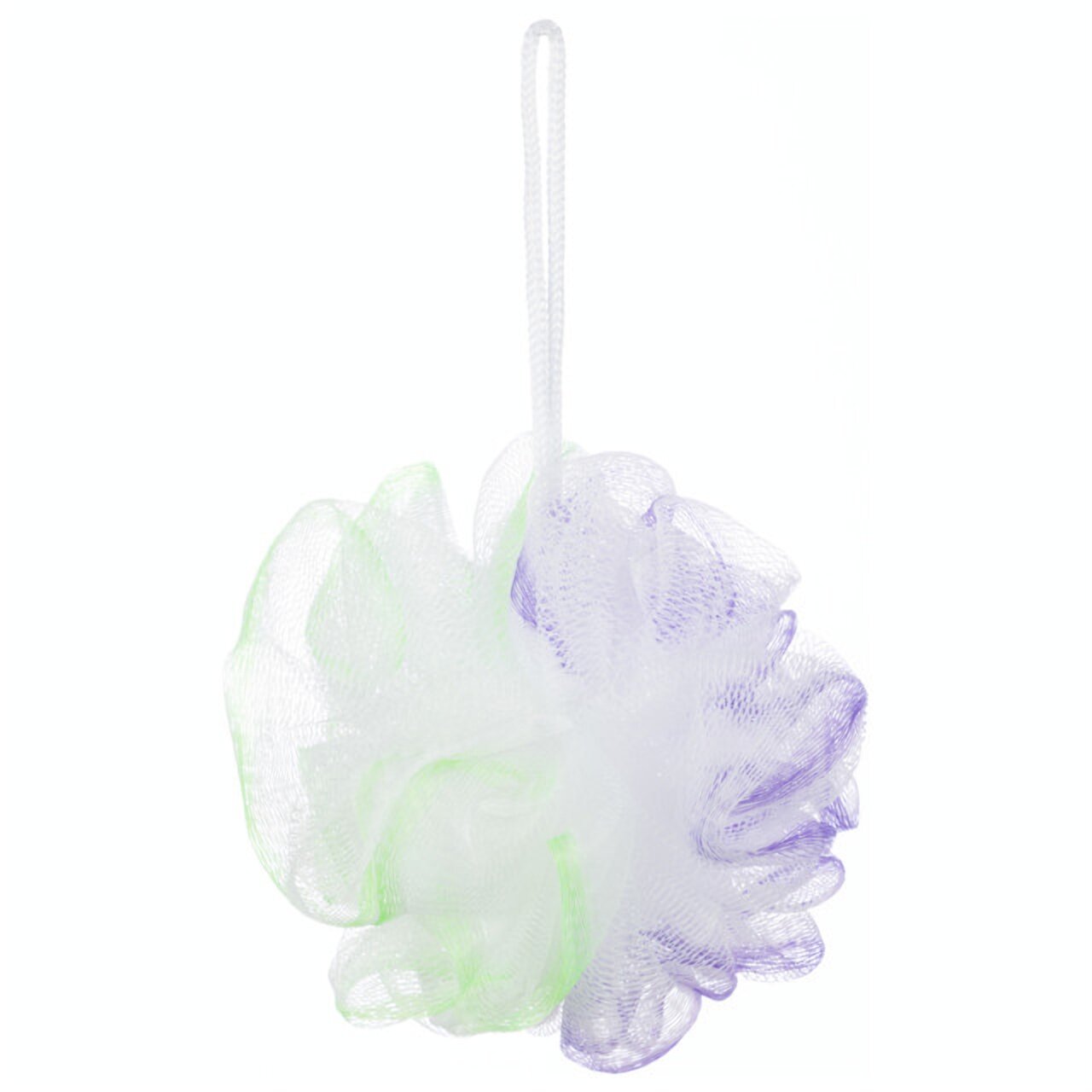 Мочалка рыжий КОТ Бантик 14х12х10см круглая нейлон, полиэстер