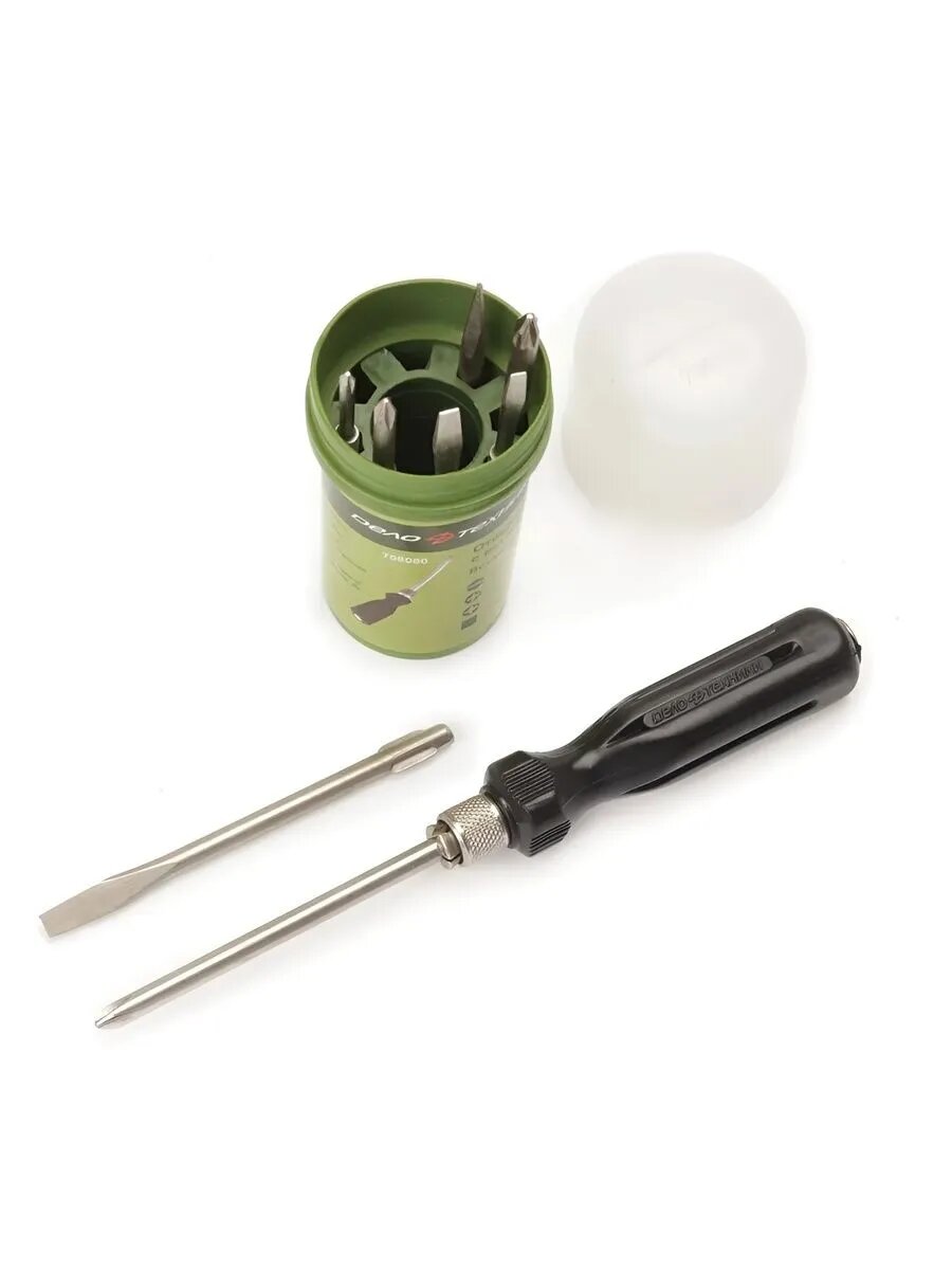 Отвёртка цанговая со вставками, 8предм, Дело Техники, 708080