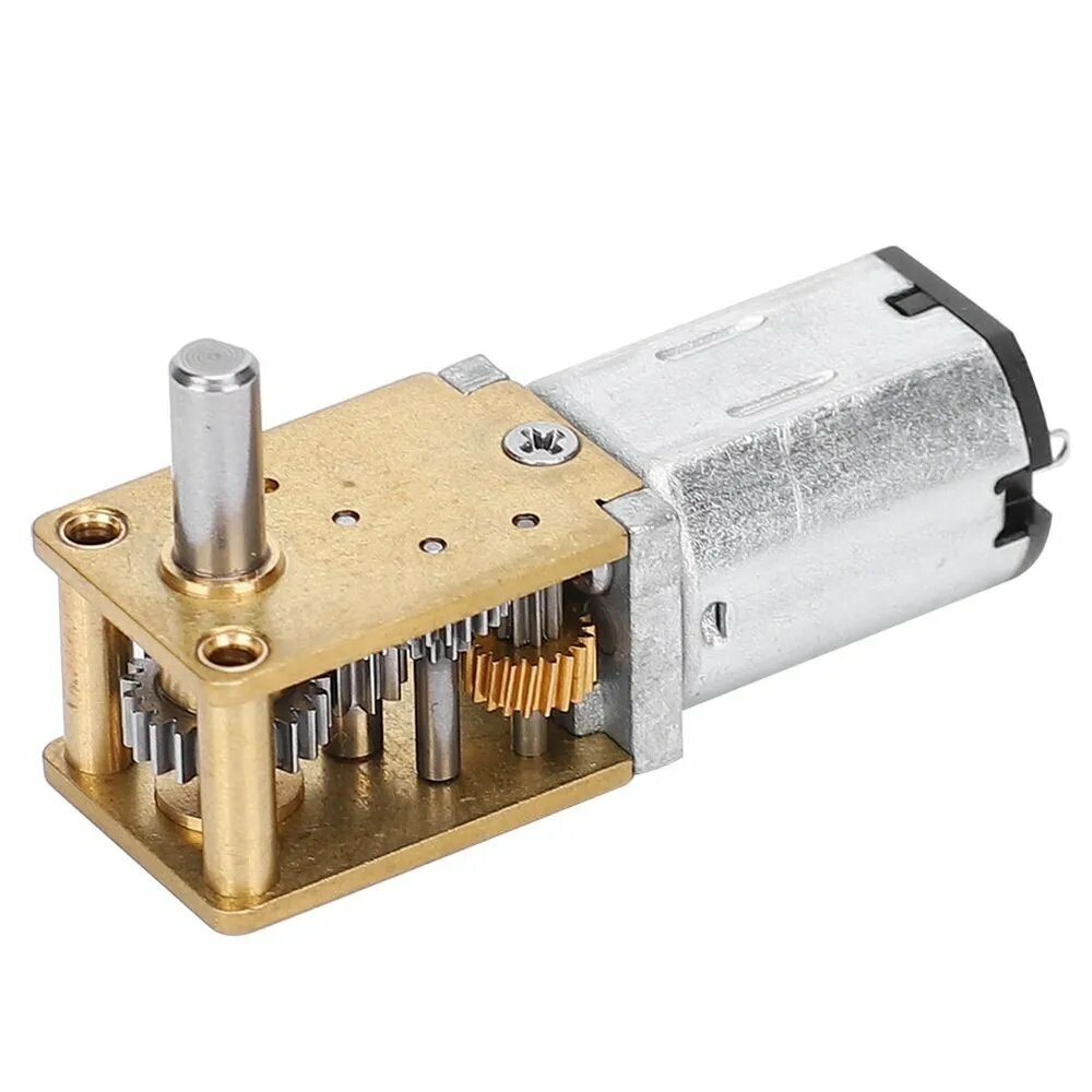 Мини-микродвигатель с металлическим редуктором N20 DC12V, редуктор скорости, 16 об/мин по часовой стрелке против часовой стрелки, прецизионный небольшой мотор для самодельной модели робота-автомобиля