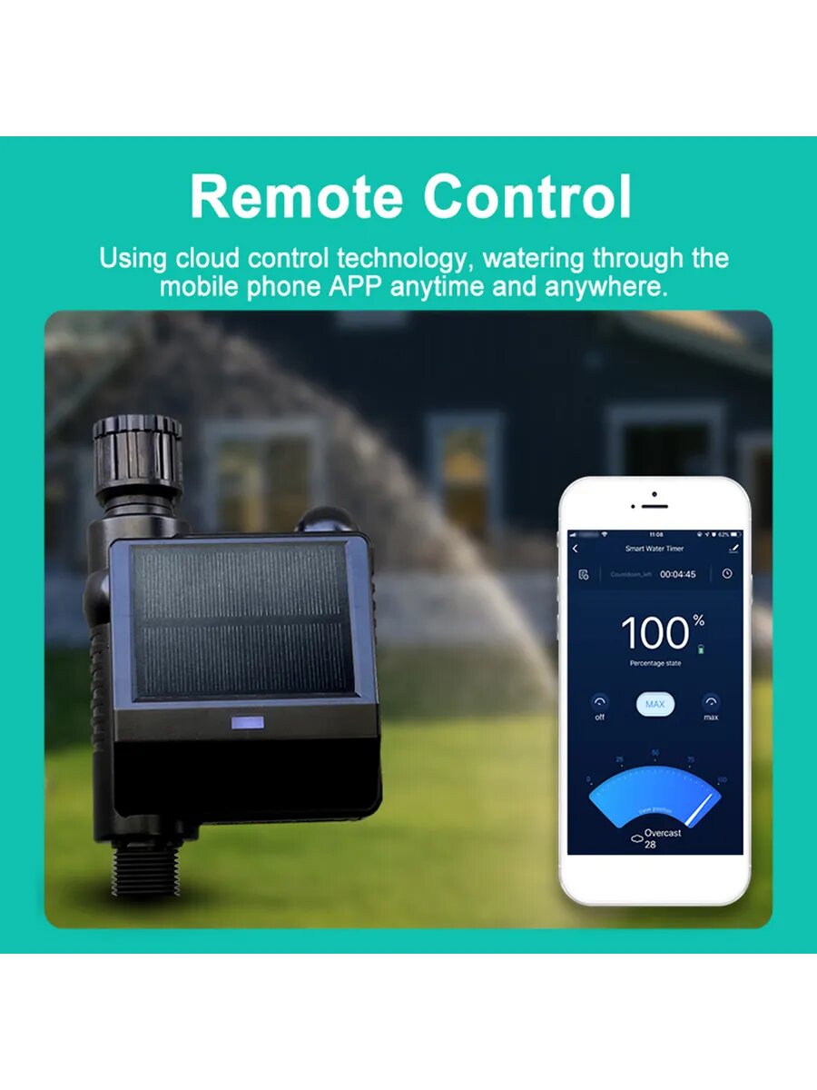 Таймер для полива с Wi-Fi и шлюзом ZigBee, работающий на