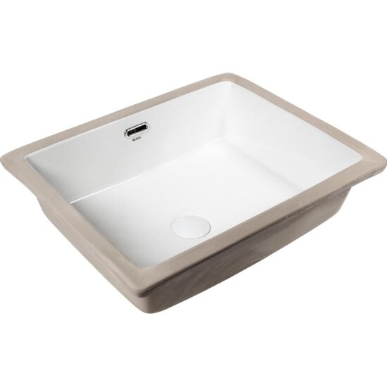 Раковина Bond S99-500 встраиваемая под столешницу 50,5*40*18,5см прямоугольная белая с переливом