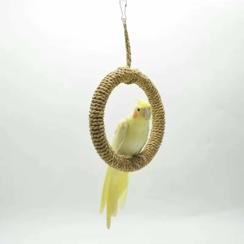Джутовое кольцо-качели для крупных попугаев