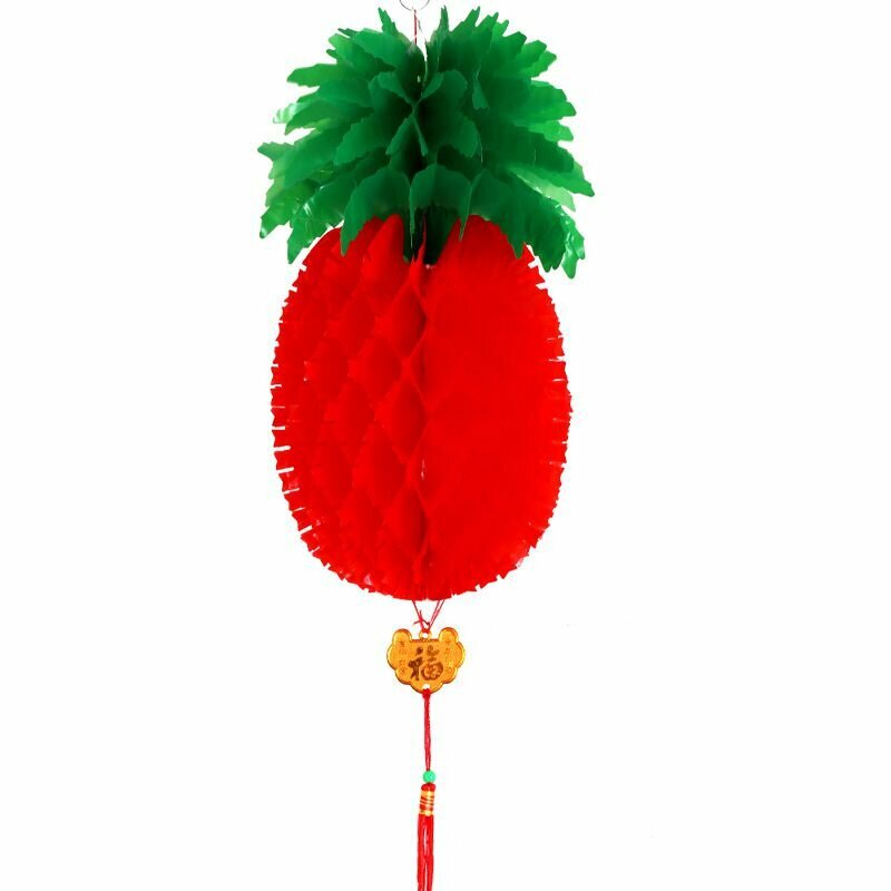 Colorful pine lanterns perfect for creating a joyous atmosphere during new year festivities red 30cm 12in