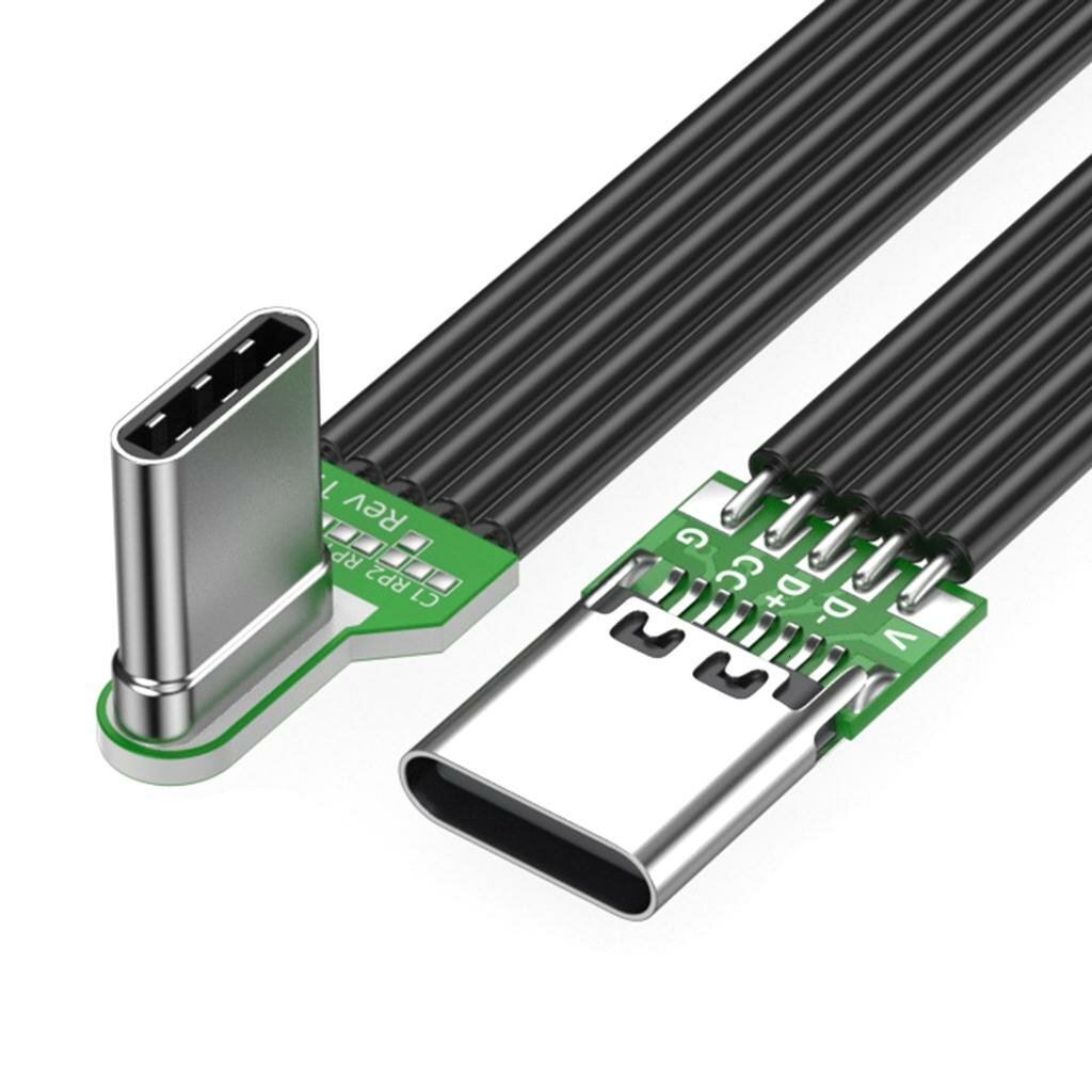 Плоский силиконовый шнур типа C от женщины к мужчине на левом и правом локтях-5 см