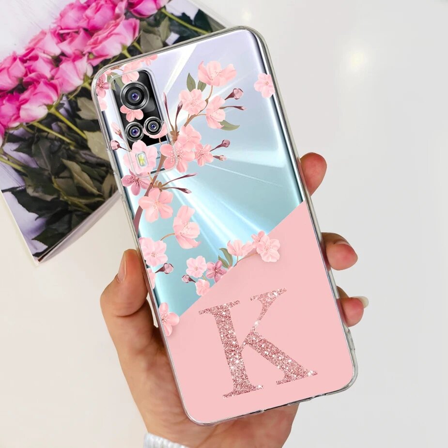 Для Vivo Y31 Чехол vivo Y51 2020 Грудень V2030 V2036 Новый чехол с буквами Мягкие силиконовые чехлы для телефонов Vivo Y53s 4G VivoY31 Бампер