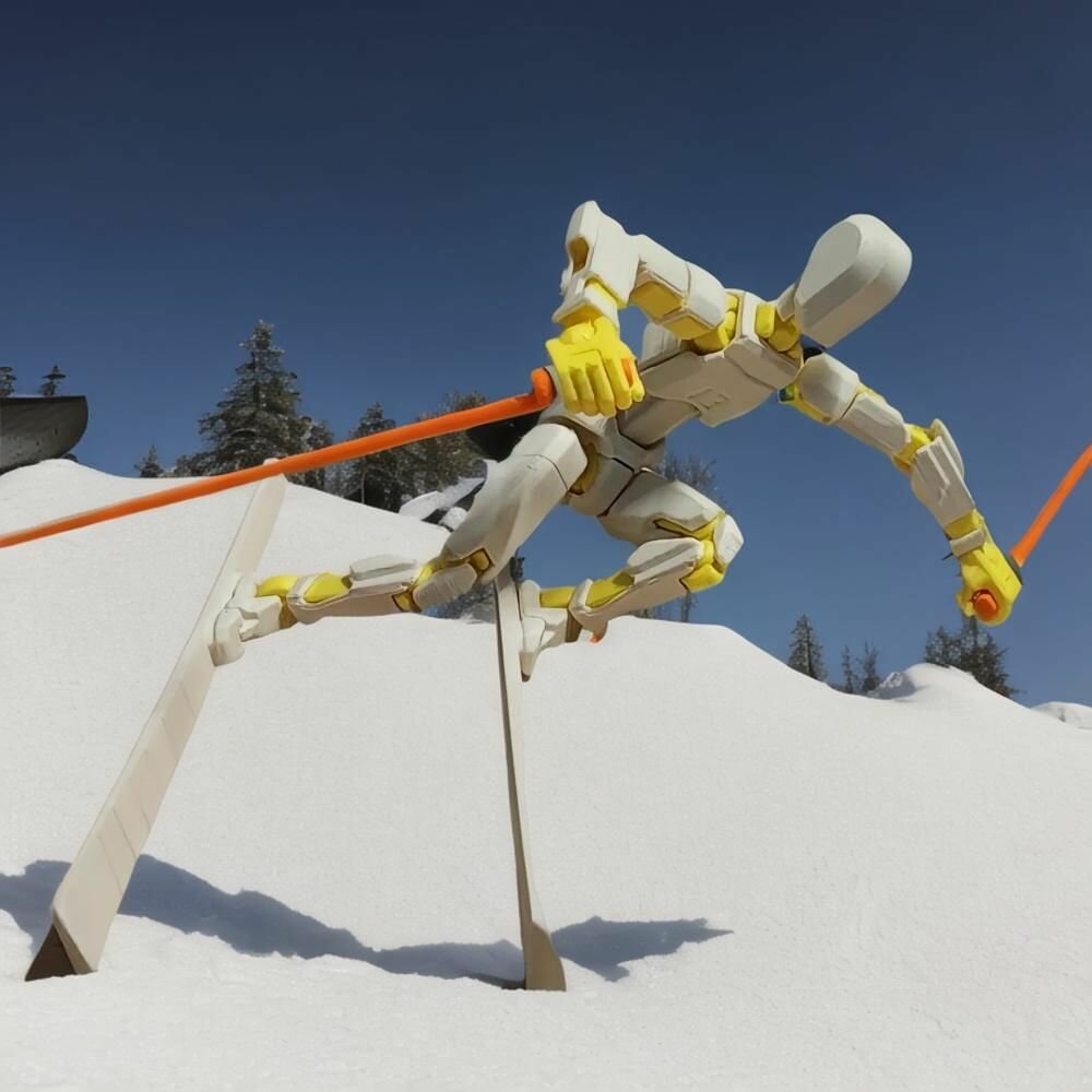 3D-печатная шарнирная фигурка "Lucky 13", лыжник-манекен, рождественские подарки