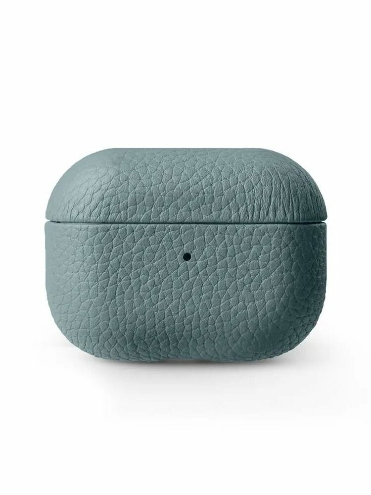 Кожаный чехол Origin Series для наушников AirPods Pro 3, серо-голубой