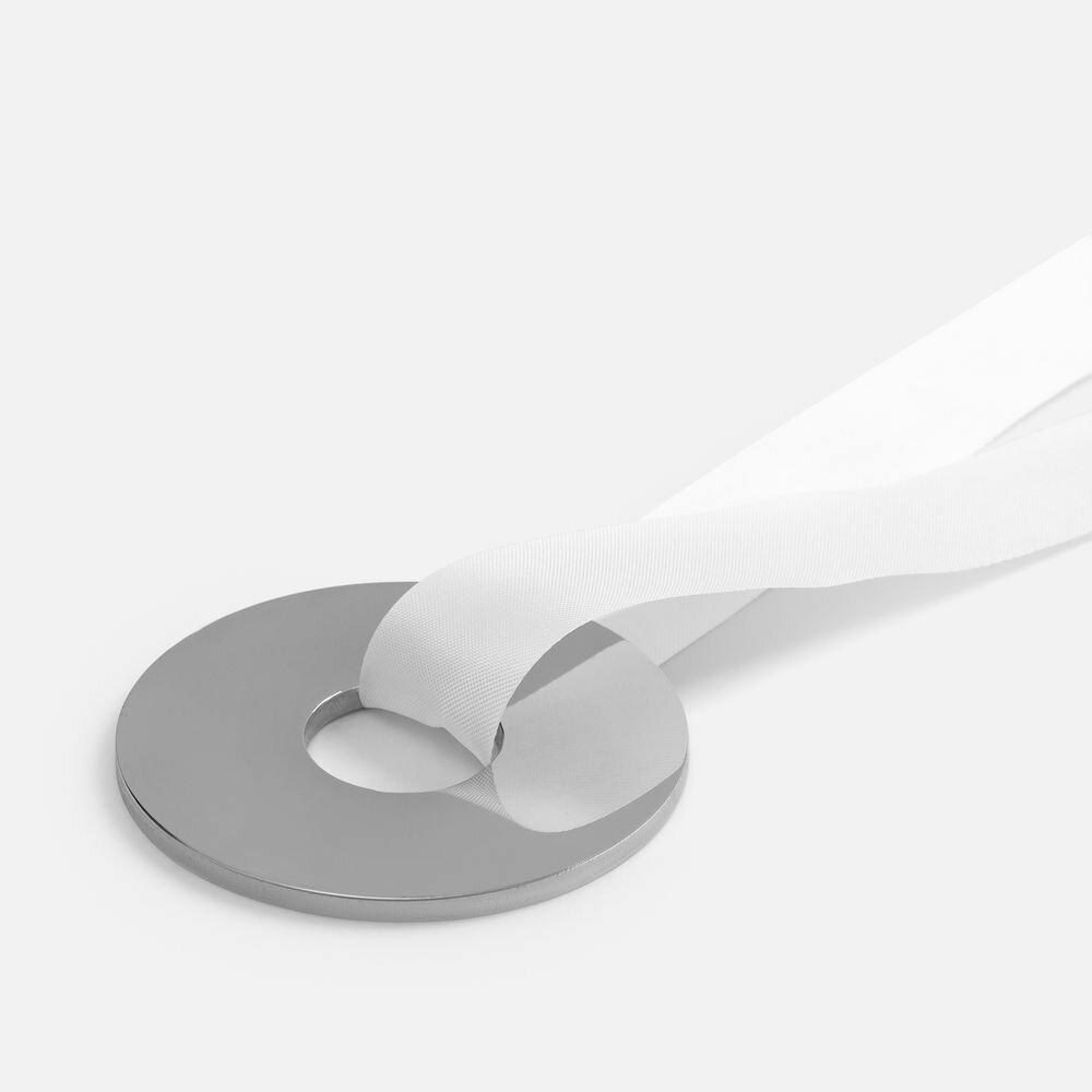 Медаль Tourney с сатиновой лентой, медаль: 6х6х0,3 см; лента: ширина 2 см, длина от 80 до 90 см