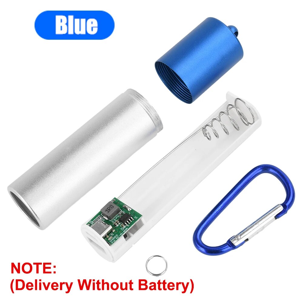 Портативный фонарь Blue, 18650/21700, USB Type-C