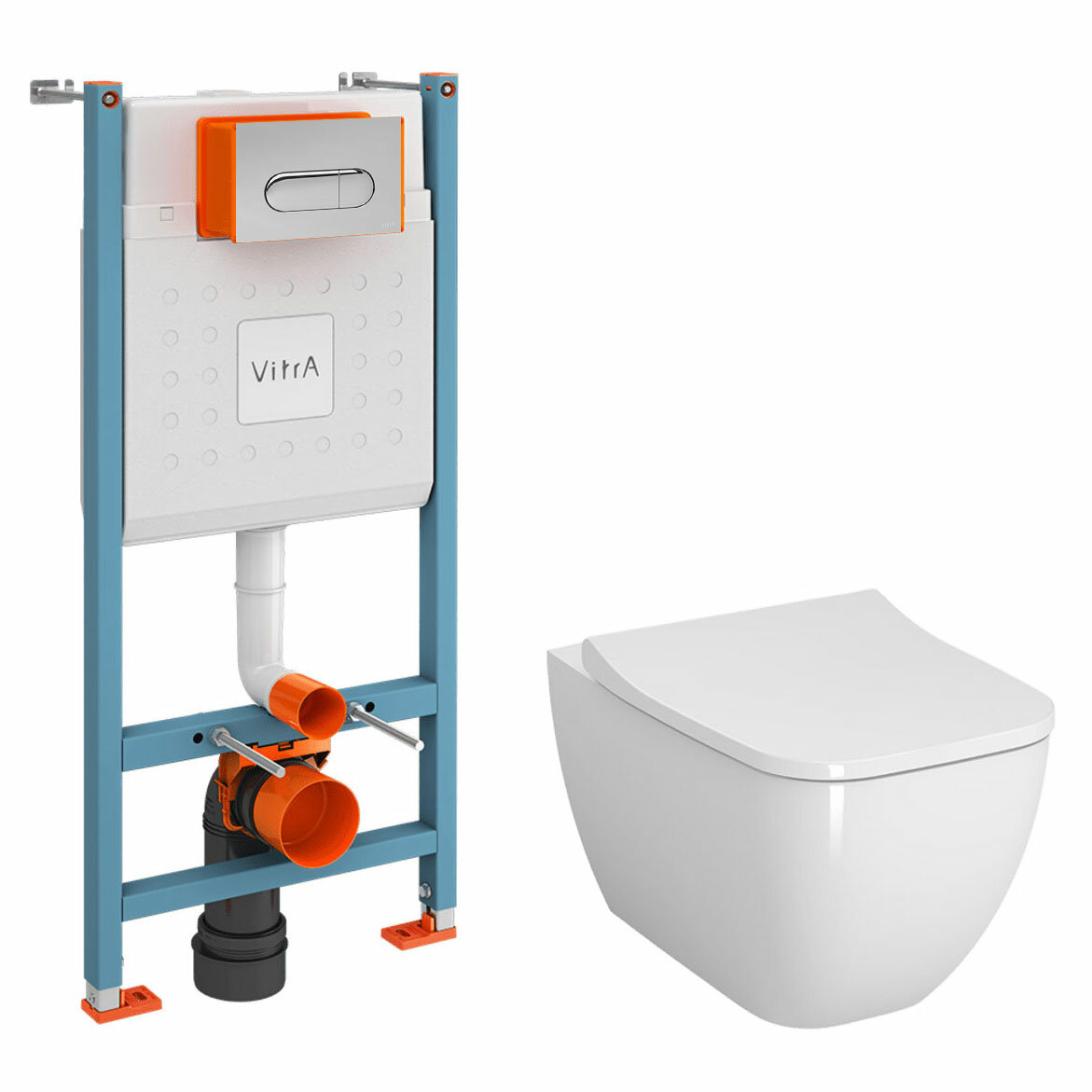 Унитаз с инсталляцией Vitra Shift 9855B003-7206