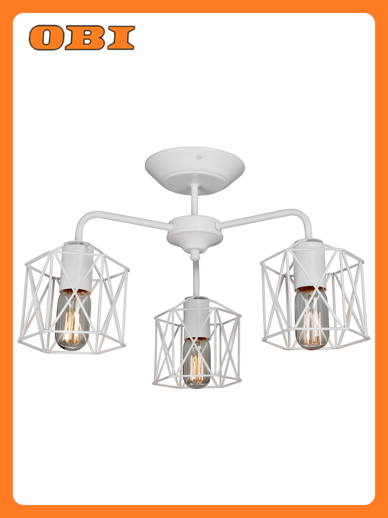 Потолочная люстра Vitaluce V4382-0/3PL белая 3ХE27Х40Вт