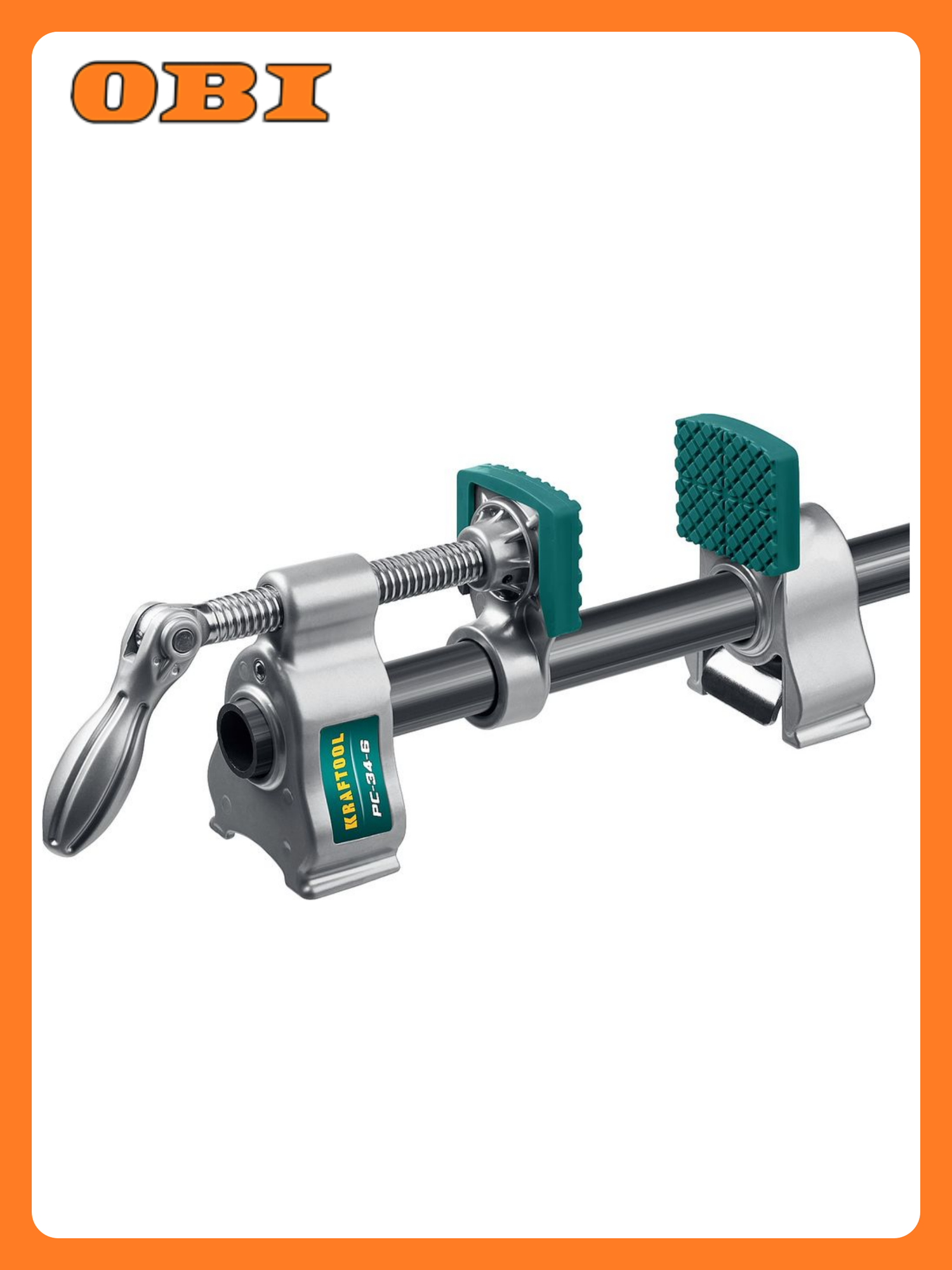 Струбцина Kraftool PC-34-6, трубная, с неограниченной шириной захвата, 3/4", 60мм