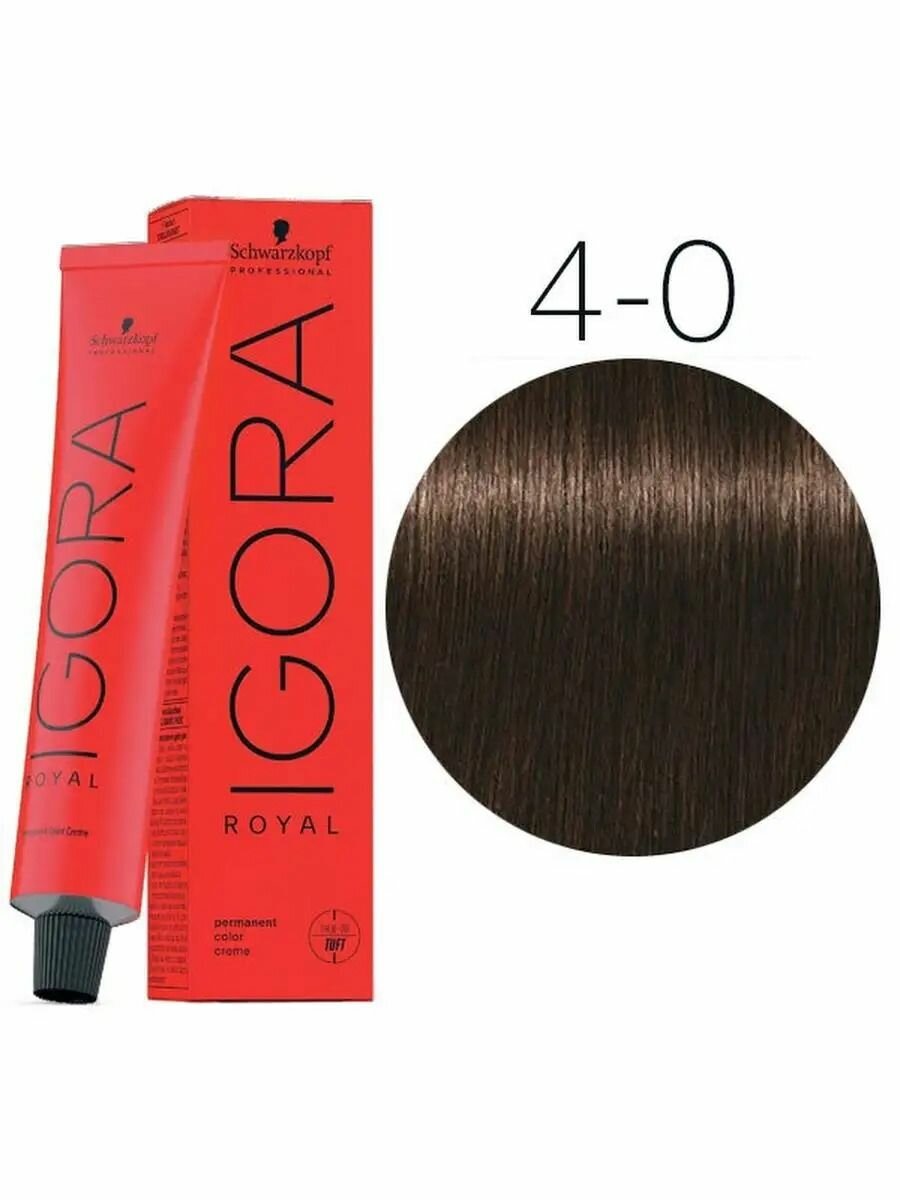 Schwarzkopf Professional Краска для волос Igora Royal 4-0, 60 мл