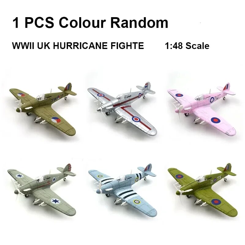 1 шт. 1/48 истребитель времен Второй мировой войны B-109 британский ураган Spitfires американские пираты 4D пластиковый сборный самолет военная модель игрушки