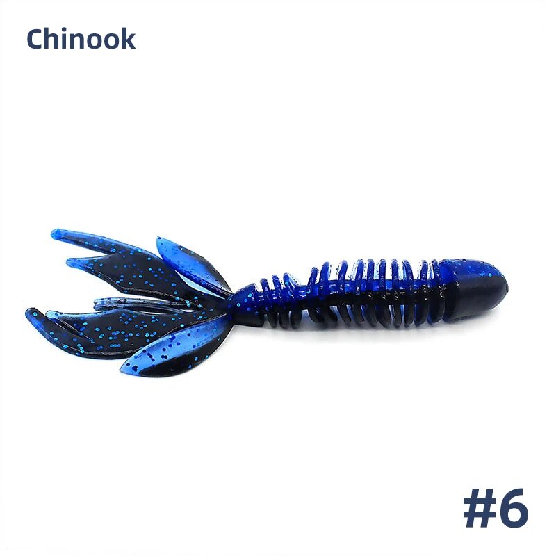 Chinook Split Tail Paddle Tail Swimbait Силиконовая приманка 5 шт Темно-синий, 120mm 5pcs, 6