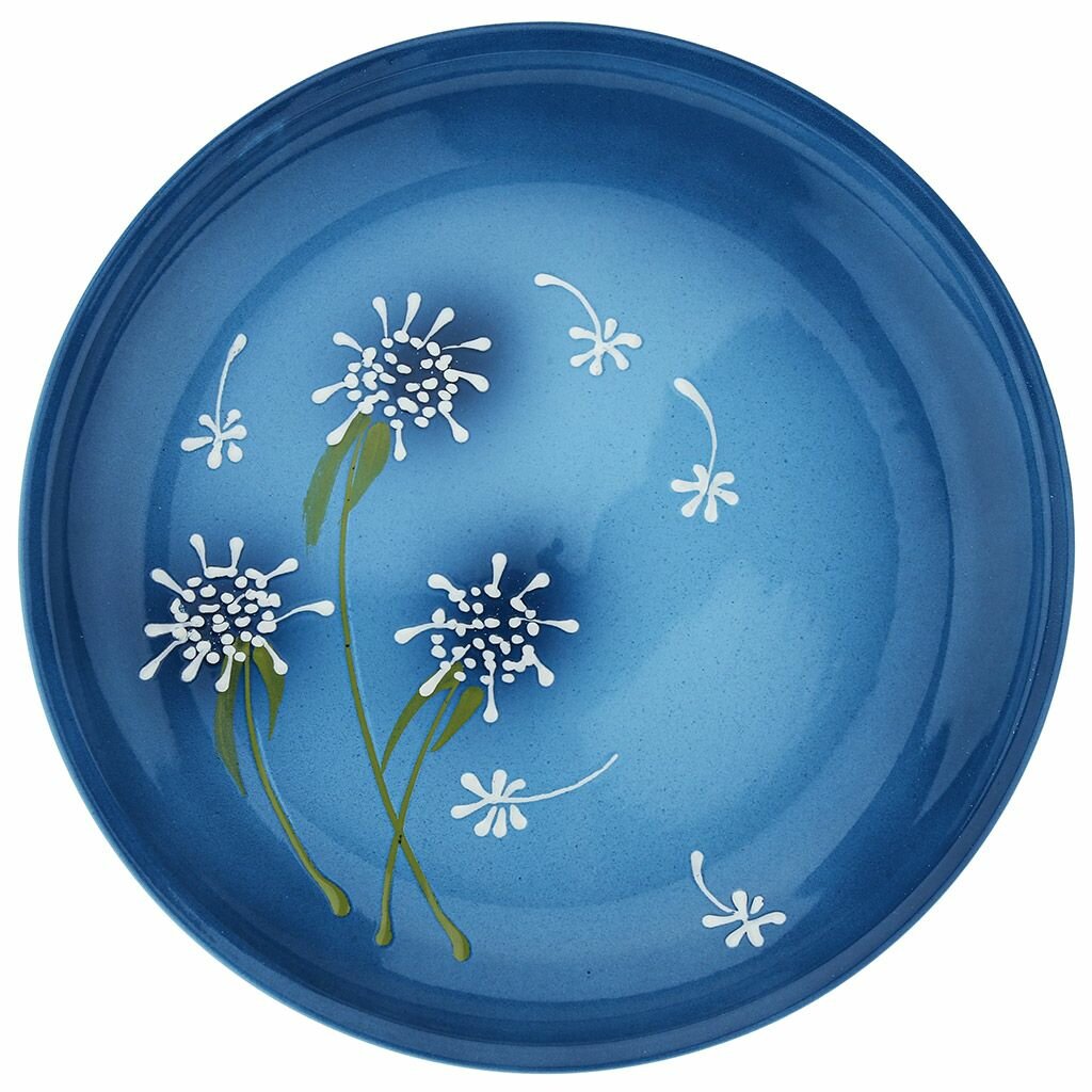 Блюдо сервировочное Псковский гончар керамическое "Натюрморт", диаметр 29 см, высота 3,8 см, среднее, "Расторопша" (ПГ015-00086759)