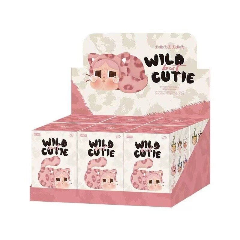 POP MART - Коллекция CRYBABY Wild but Cutie Vinyl Plush Pendant Слепая коробка, Подарки, украшения комнат, 6 шт