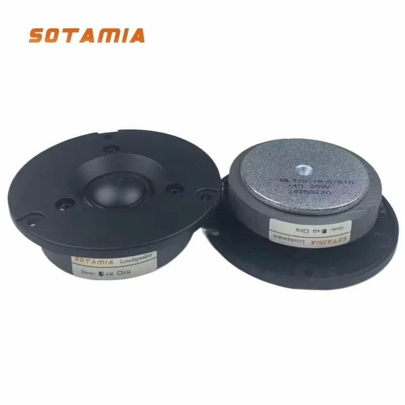 SOTAMIA 2Pcs 3-дюймовый Твитер Аудио Динамик 4 Ом 20 Вт Высокочастотная шелковая пленка с высокими частотами Hifi Music Power громкоговоритель