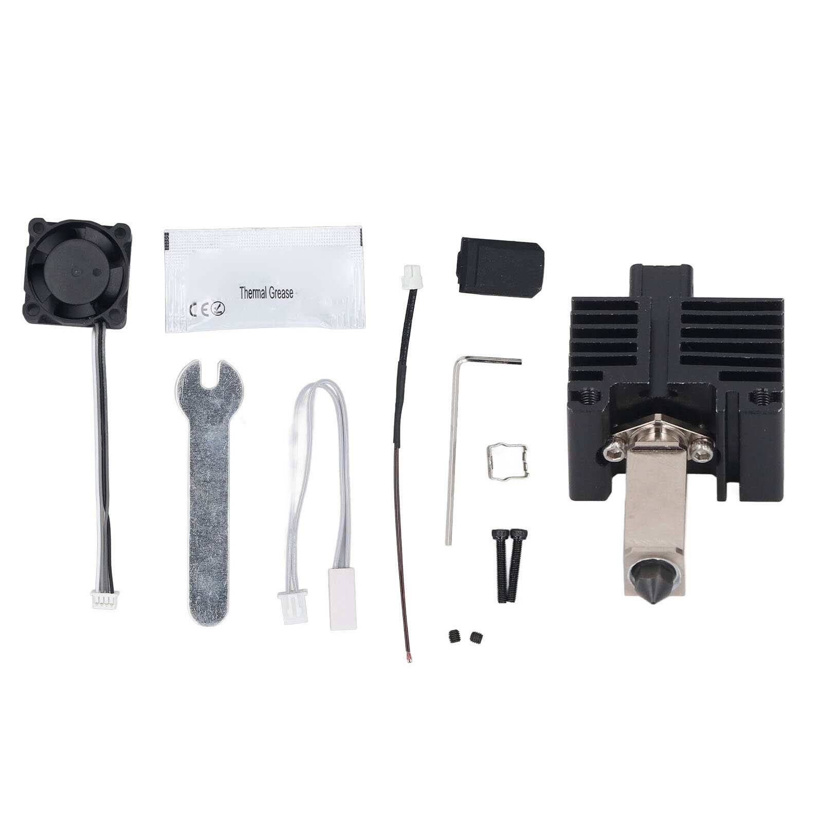 Хотэнд для 3D-принтера X1C, сопло 0.2 мм из закаленной стали, съемное, с вентилятором