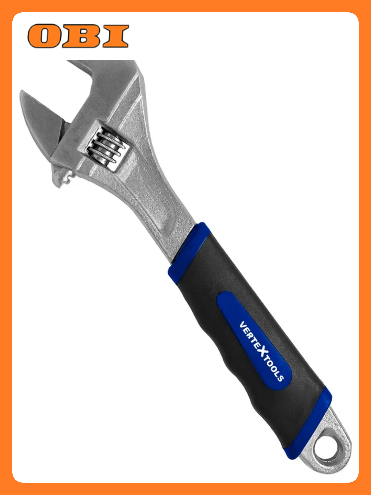 Гаечный ключ VertexTools, разводной, углеродистая сталь, 30-300мм