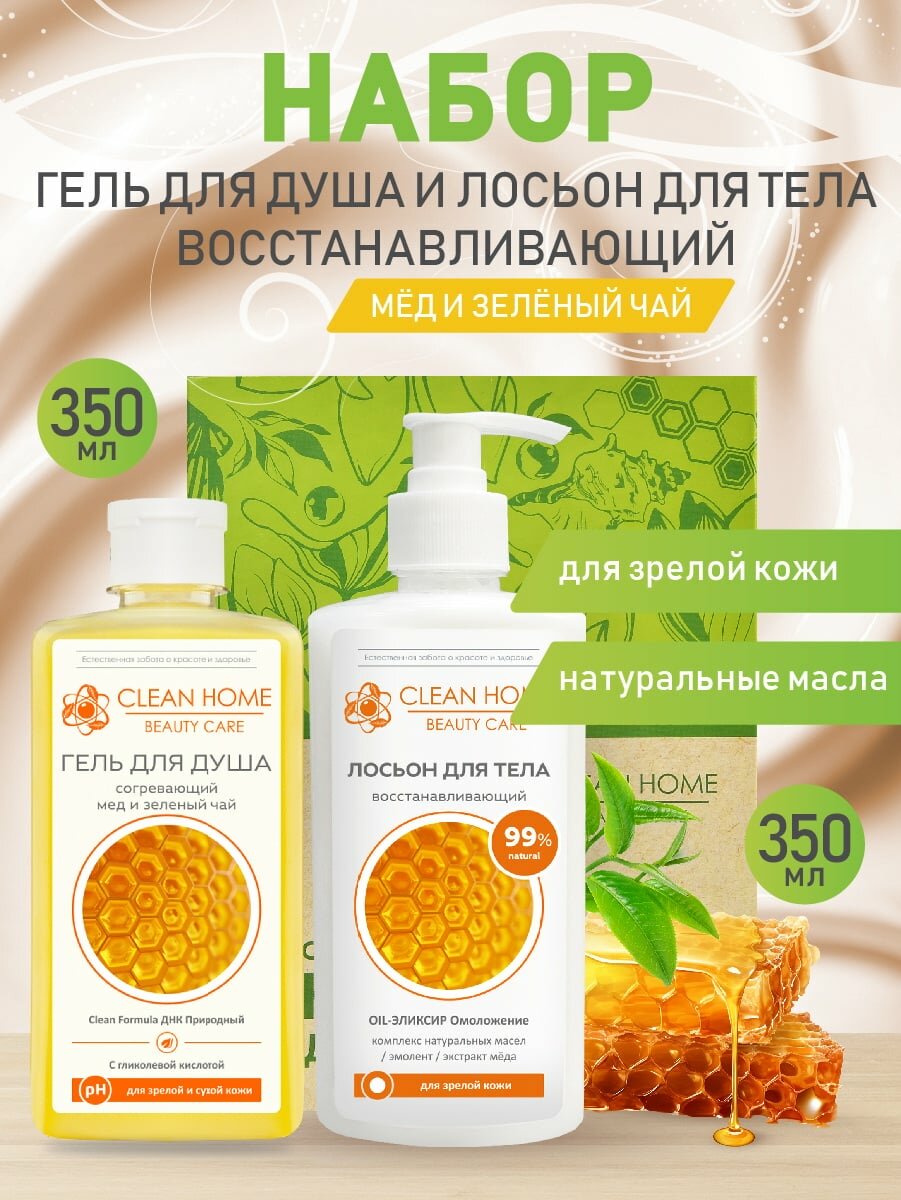 CLEAN HOME BEAUTY CARE набор уходовых средств в подарочной коробке, Восстанавливающий 4606531206933